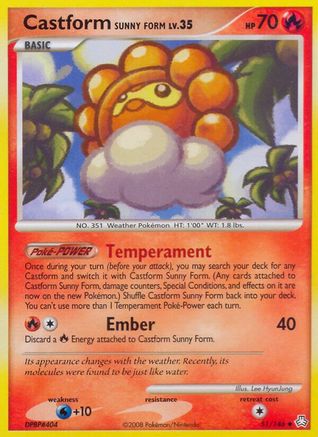 Castform Sunny Form 051 Legends Awakened - Uncommon – Double Sleeved