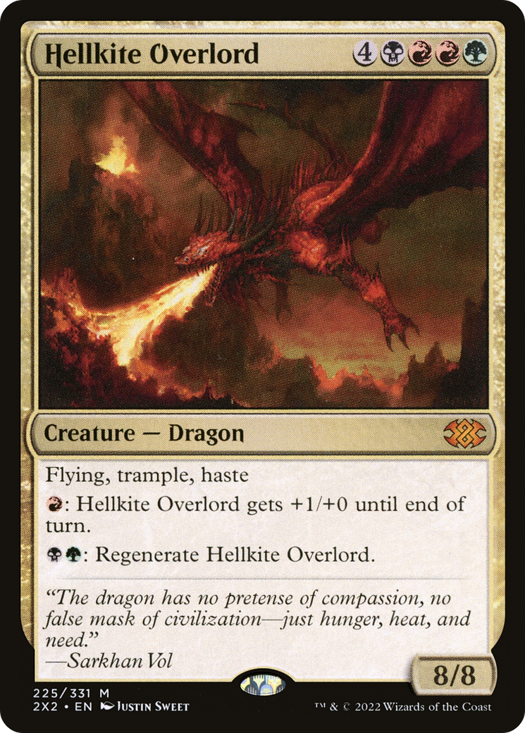Hellkite Overlord⁣ - Double Masters 2022⁣ (Mythic)⁣ [225] – Double Sleeved