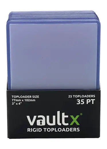 Vault X: Rigid Toploaders (25 Count) | Double Sleeved